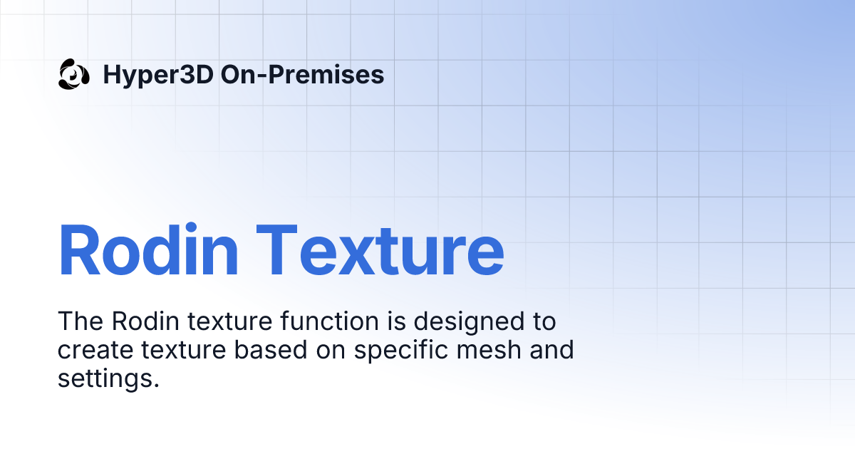 Rodin Texture | Hyper3D On-Premises